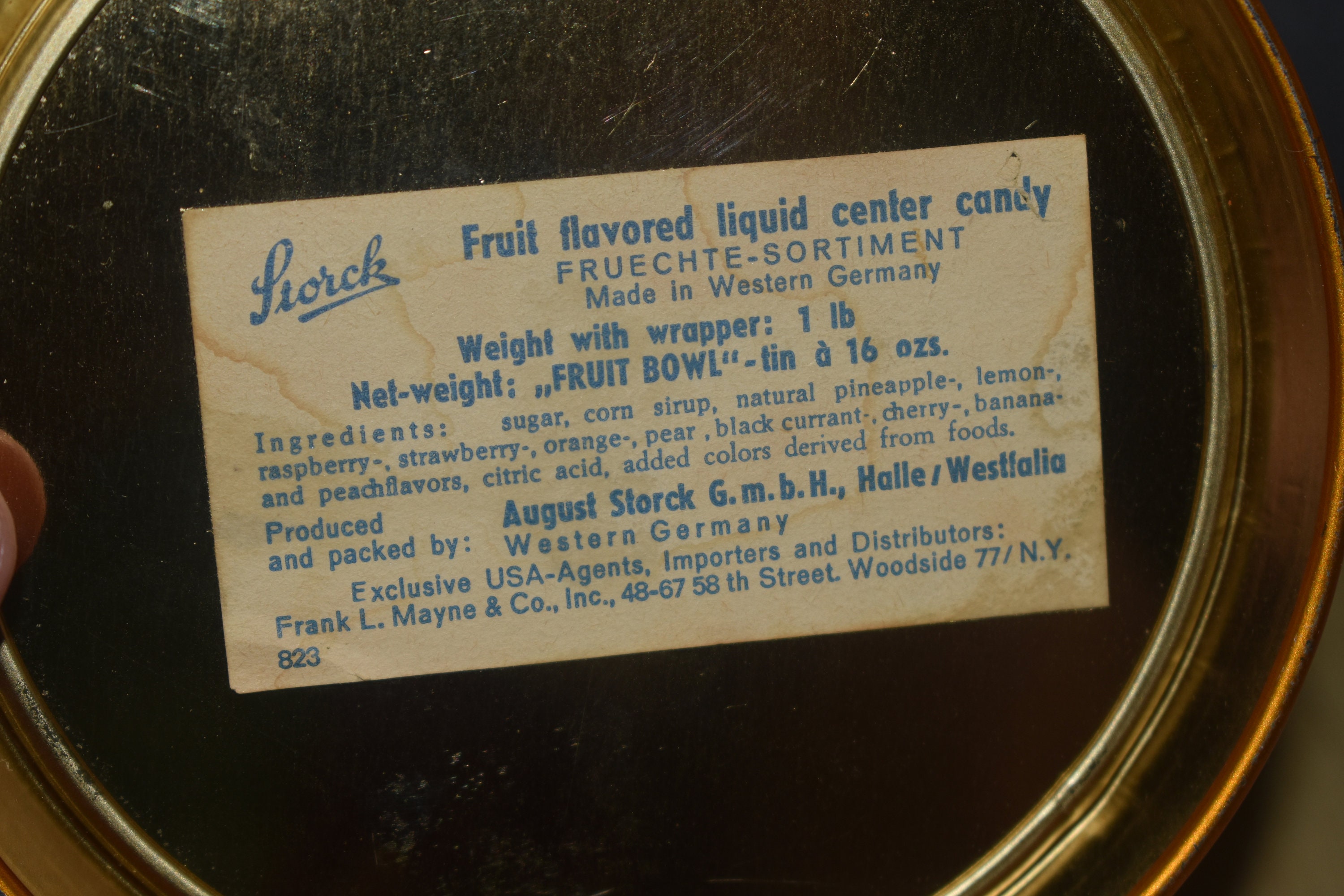 Vintage August STORK Candy Tin Made in West Germany Fruit Still Life - Etsy