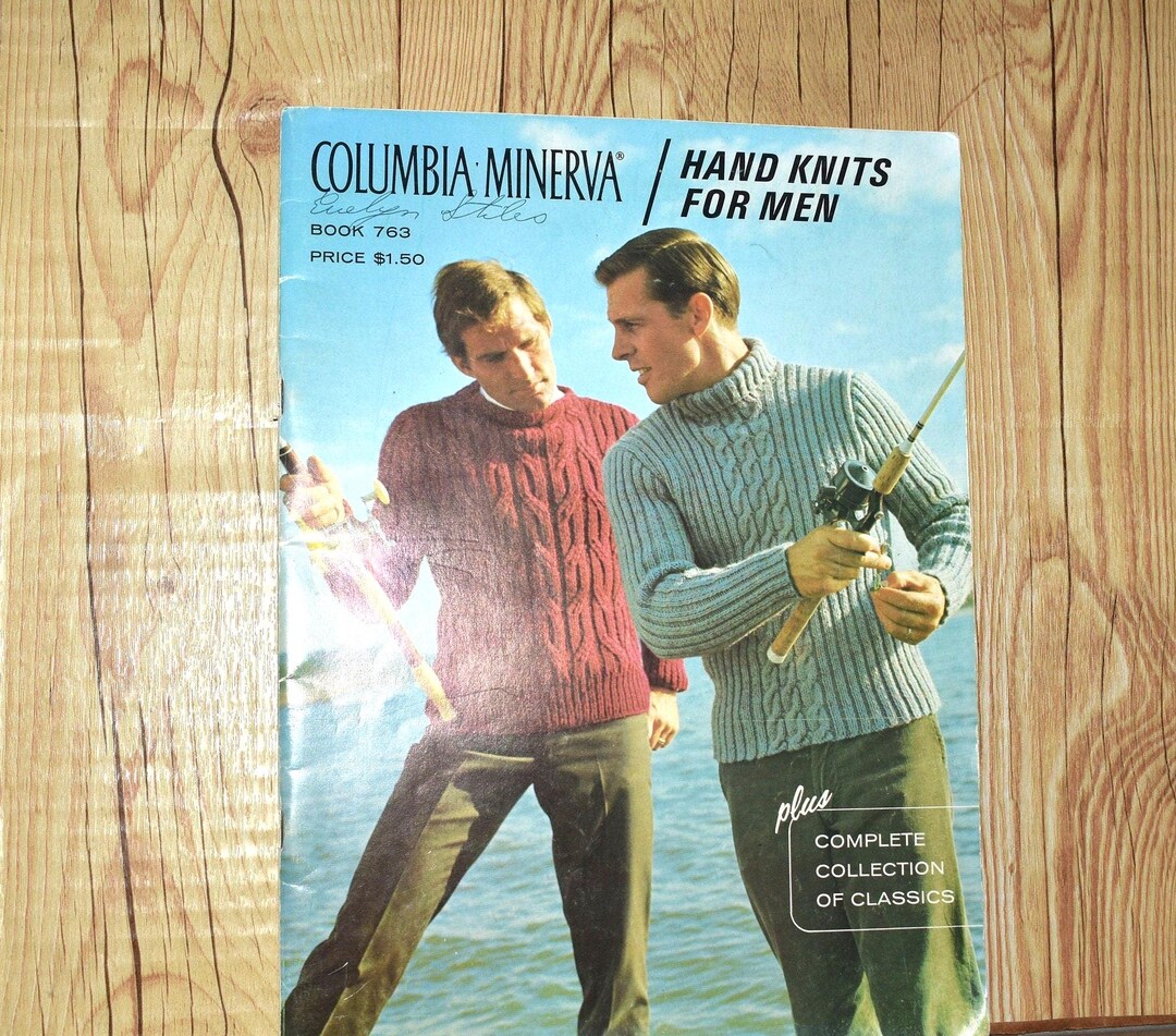 Mid-Century Columbia Minerva/Hand Knits For Men/Book 763 - Sweaters ...