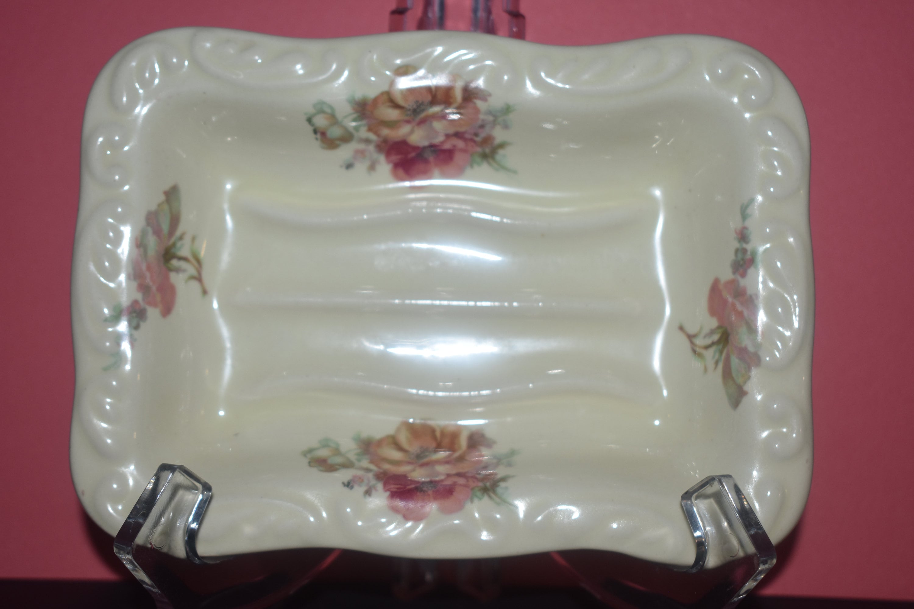 Vintage VB ATHENA CALIFORNIA Nostalgia Ceramic Floral Soap Dish - Etsy