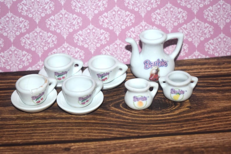 Vintage BARBIE Miniature Tea Set by Strombecker Inc. - 1990's - Etsy