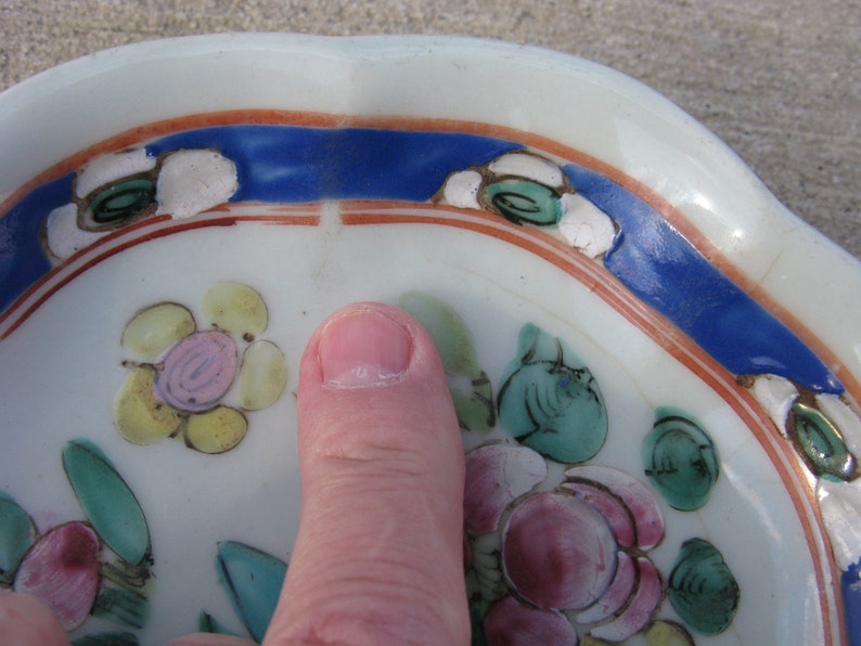 Antique Chinese Porcelain Footed Plate Hand Enameled 6.5x1.5in #2802 ...