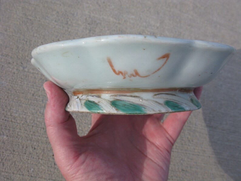 Antique Chinese Porcelain Footed Plate Hand Enameled 6.5x1.5in - Etsy