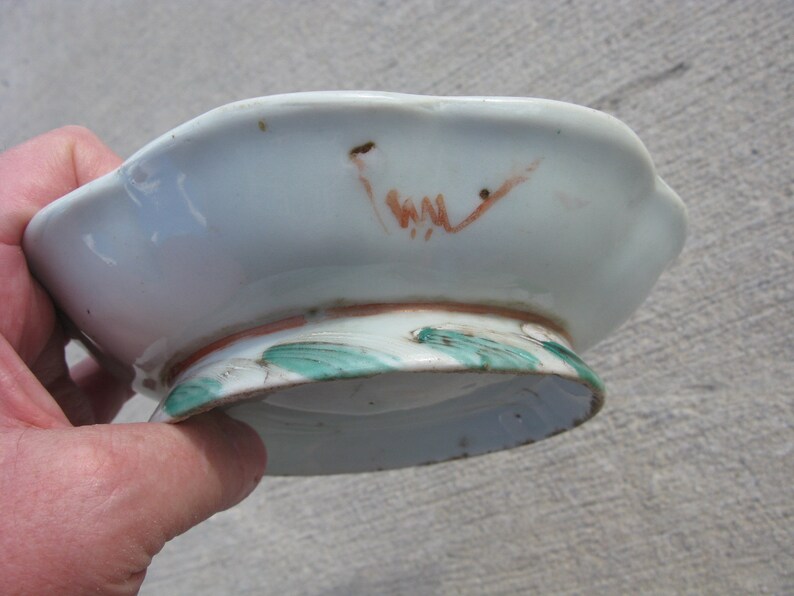 Antique Chinese Porcelain Footed Plate Hand Enameled 6.5x1.5in - Etsy