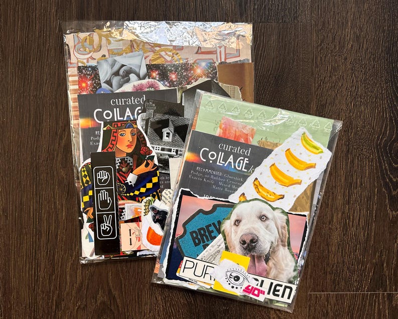 Vintage Ephemera Collage Kit Junk Journal Mixed Media Pack Etsy