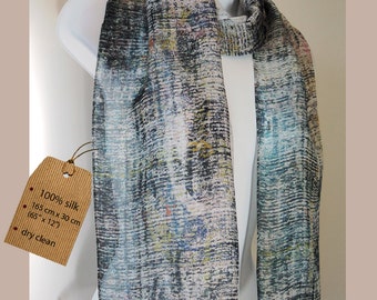 Abstract Silk Scarf | Etsy
