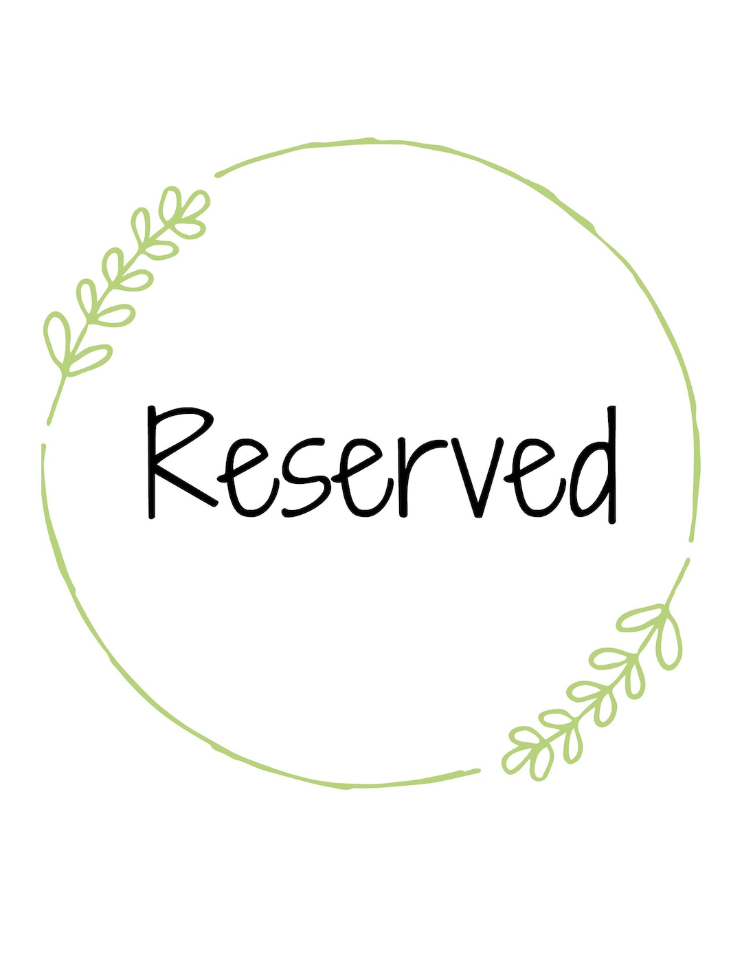 Reserved Printable. Instant Download - Etsy