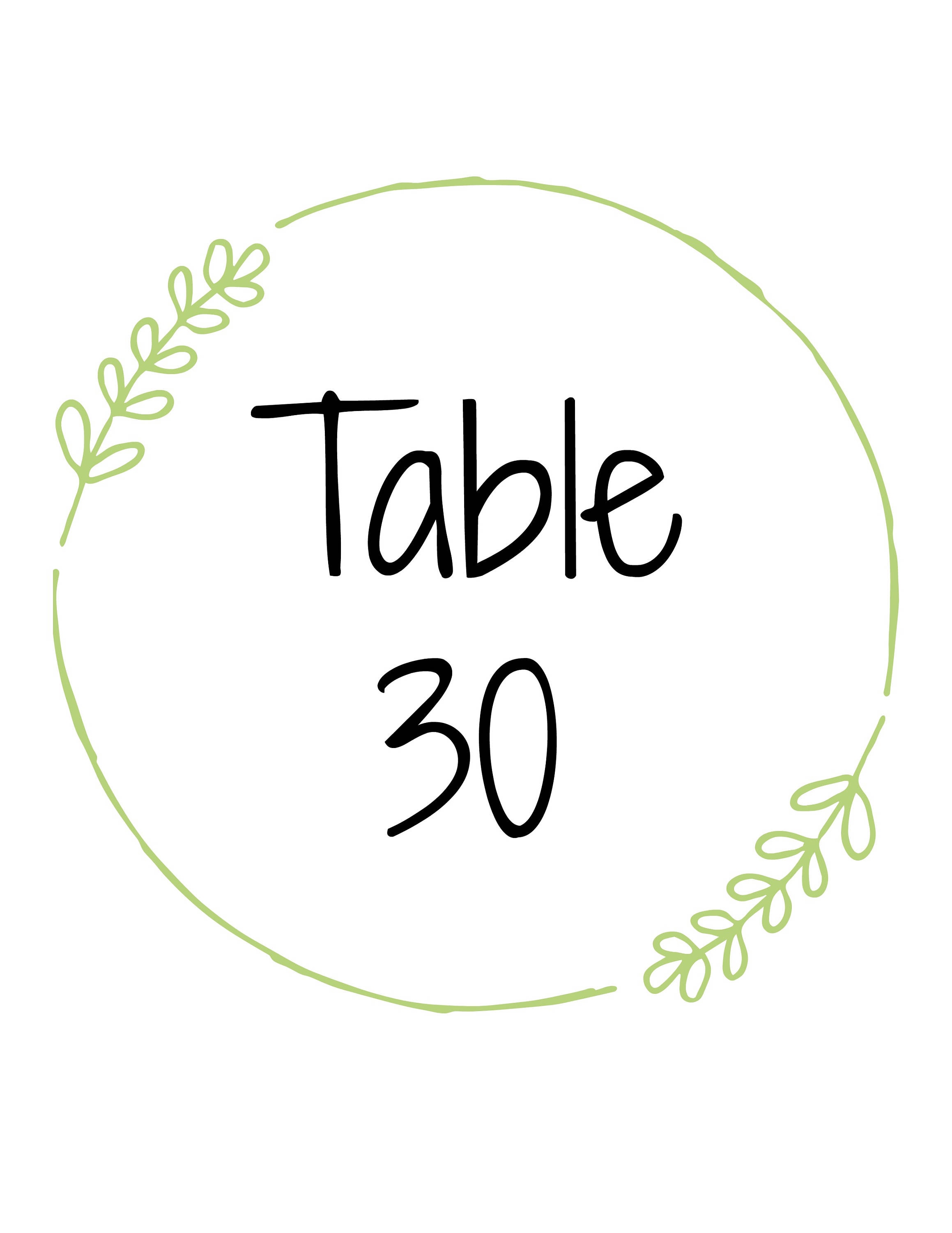 Printable Table Numbers 1-30 *instant Download* - Etsy