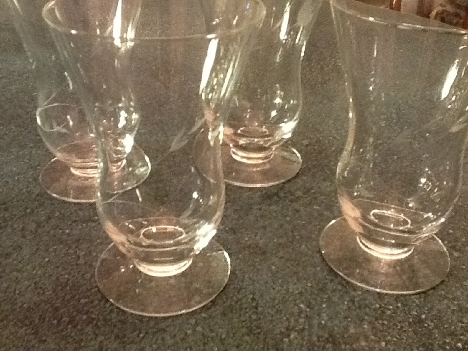Princess House Crystal Heritage 12oz Footed Tumbler Set of 4 - Etsy