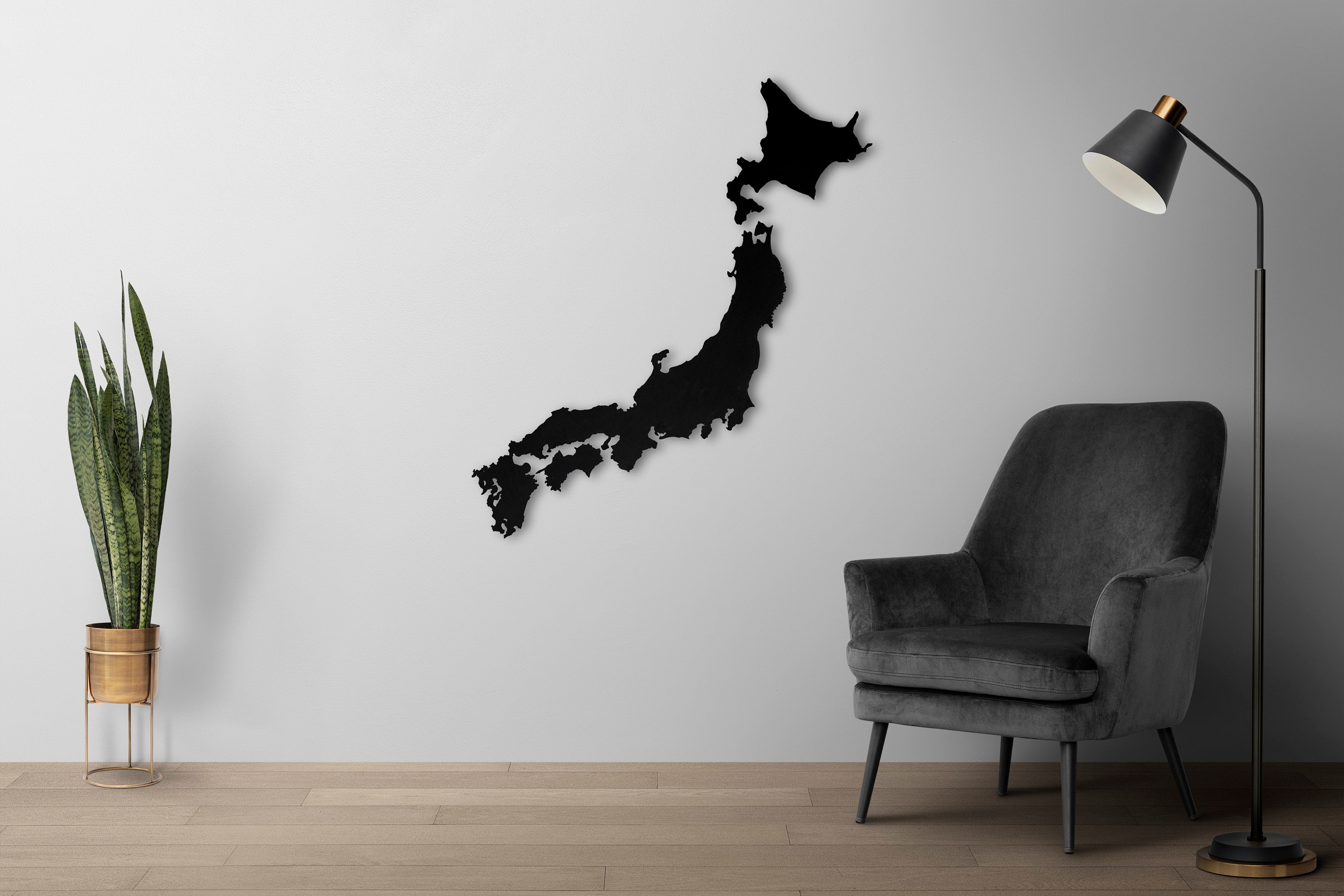 UBAMAP JAPAN Wood Sticker Japan Map, Wall Art, Apartment Decor, Map ...