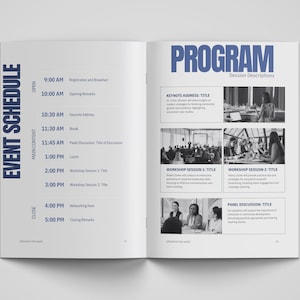 Nonprofit Event Program Template | Canva Template - Etsy