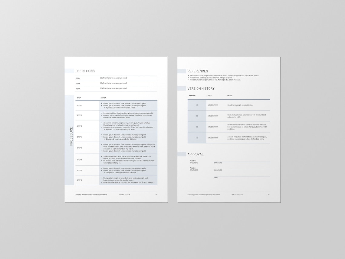 Standard Operating Procedure Template | SOP Template | Customizable ...