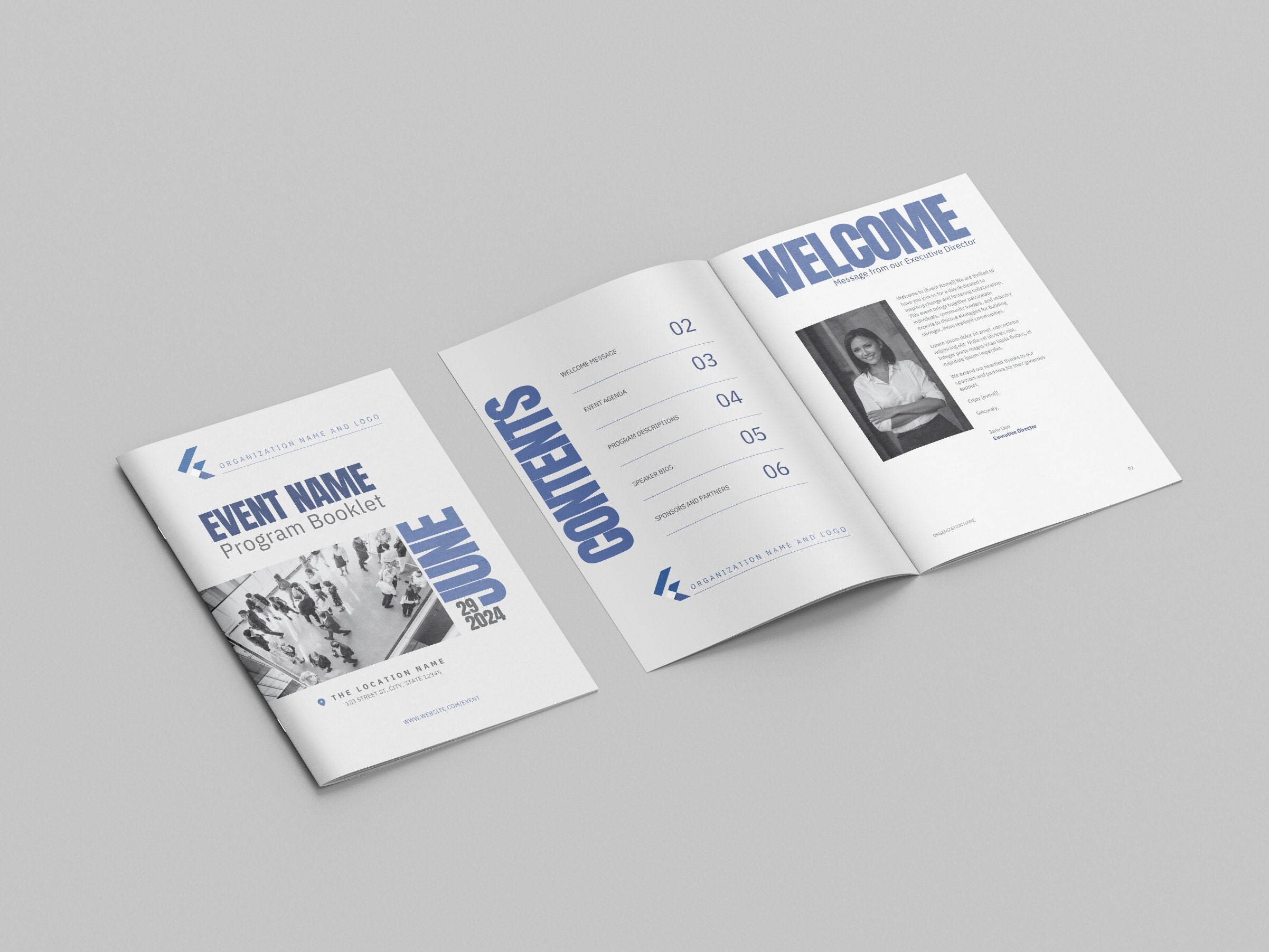 Nonprofit Event Program Template | Canva Template - Etsy