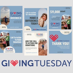Customizable Giving Tuesday Social Media Template for Nonprofits ...