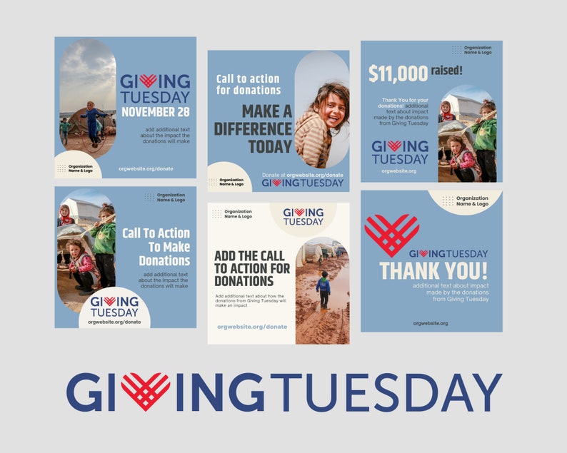 Customizable Giving Tuesday Social Media Template for Nonprofits ...