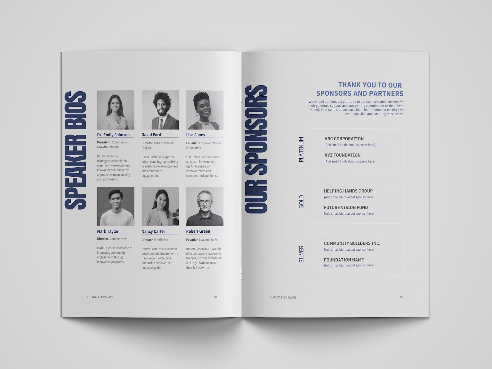 Nonprofit Event Program Template | Canva Template - Etsy