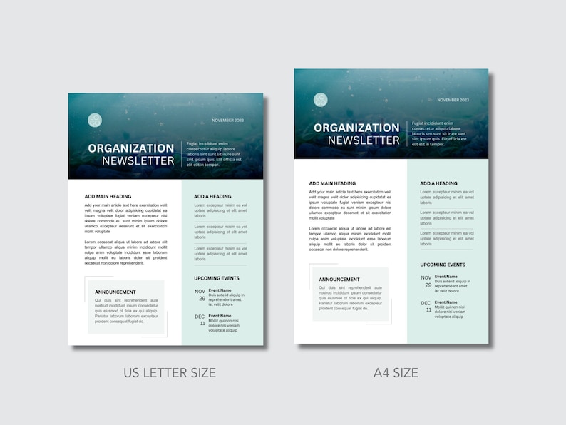 Newsletter Template | Organization Nonprofit Newsletter | Simple ...