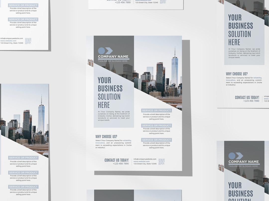 Business One-pager Template | Business Summary Page | Corporate ...
