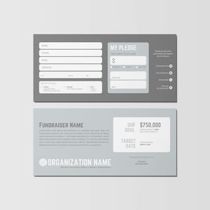 Donation Pledge Card | Donor Pledge Card Template | Customizable ...