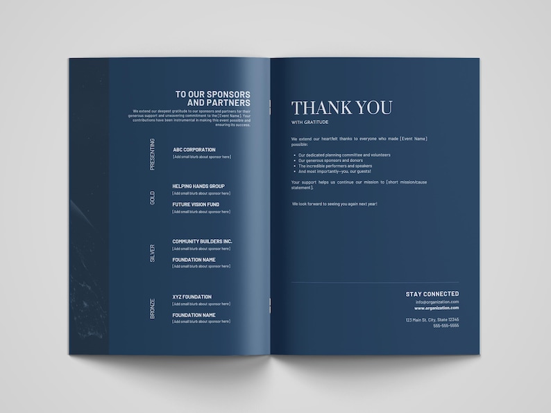 Event Program Template | Canva Template - Etsy