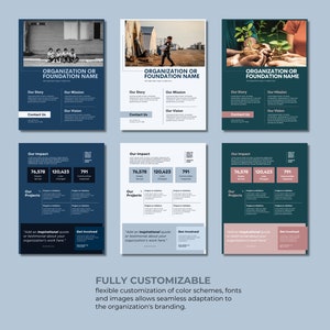 One Pager Nonprofit Organization Template Customizable Overview ...