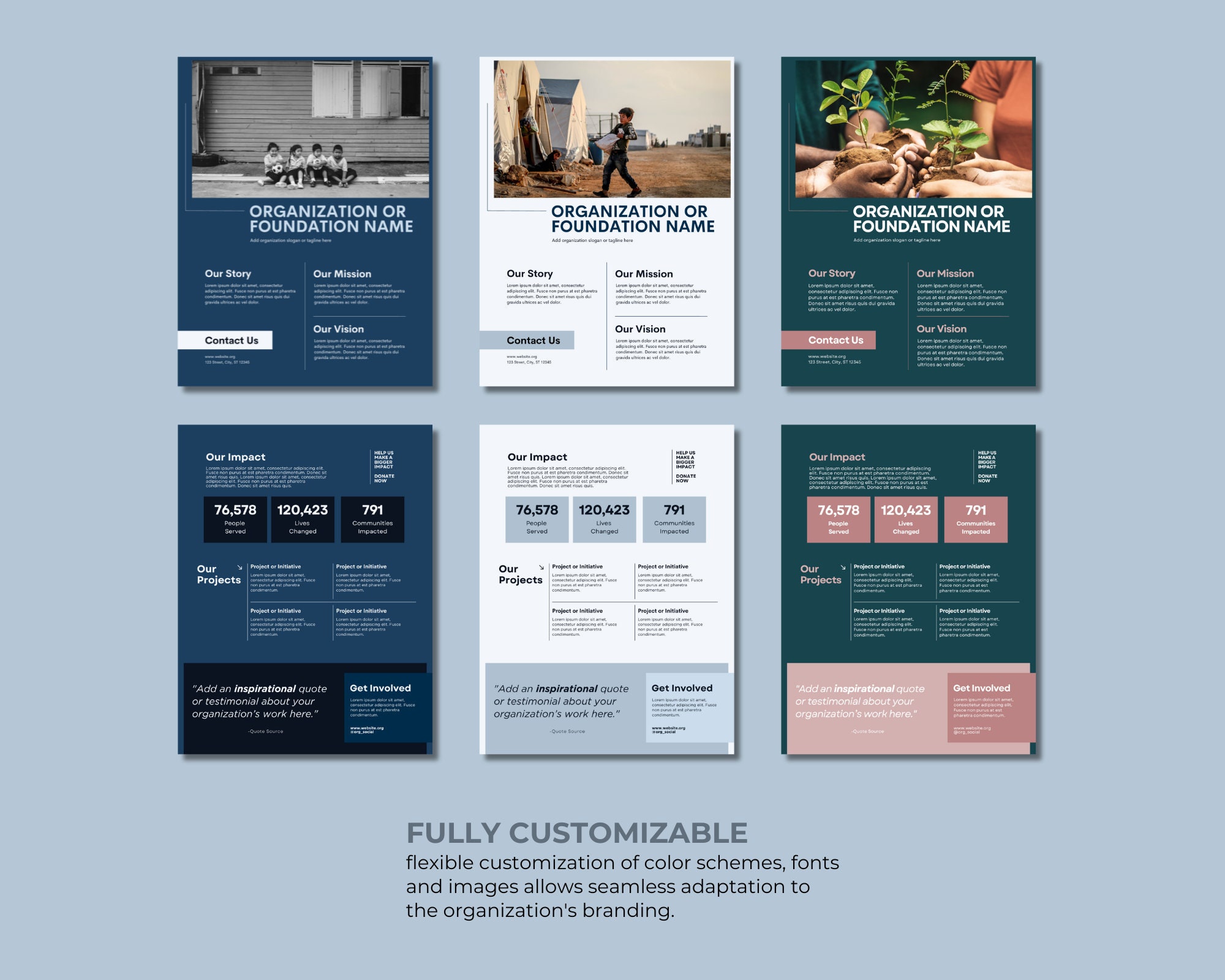 One Pager Nonprofit Organization Template Customizable Overview ...