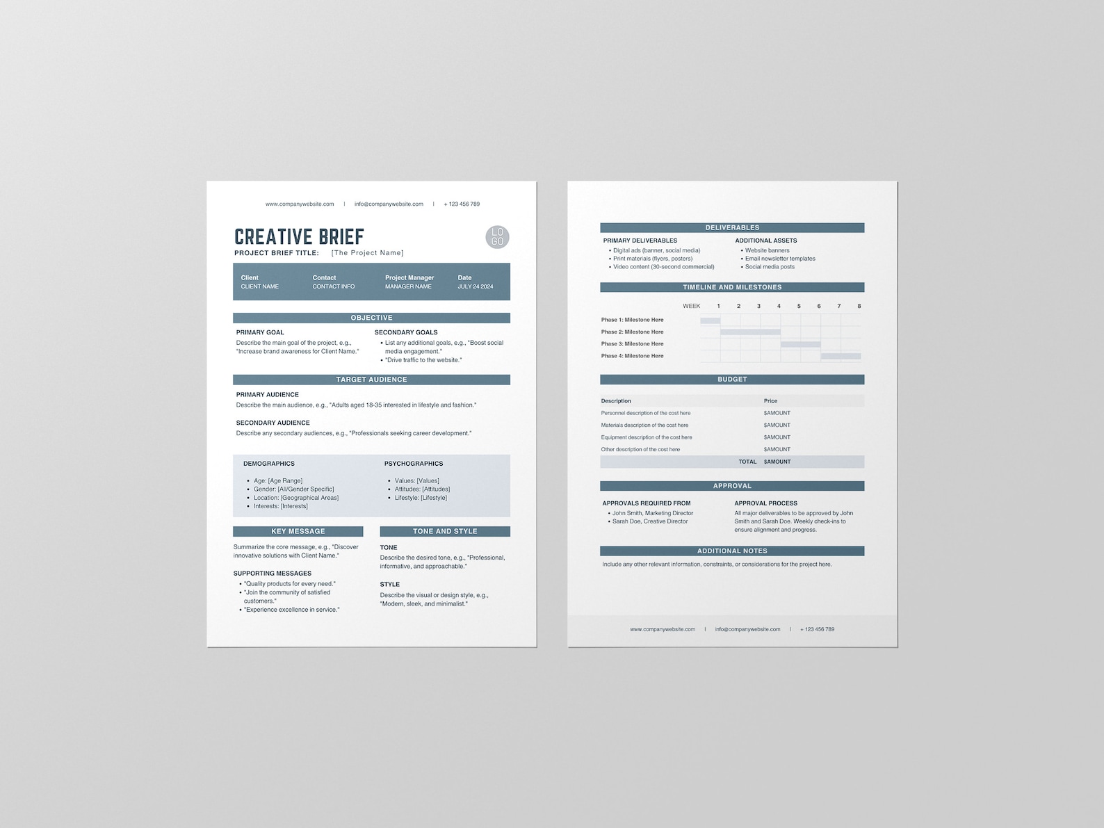 Creative Brief | Project Brief Template | Customizable Canva Template ...