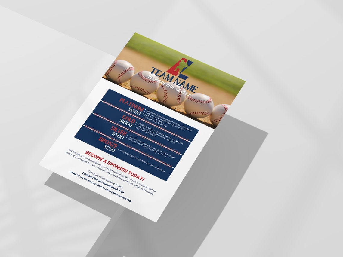 Baseball/softball Sponsorship | Sports Team Sponsorship Package ...