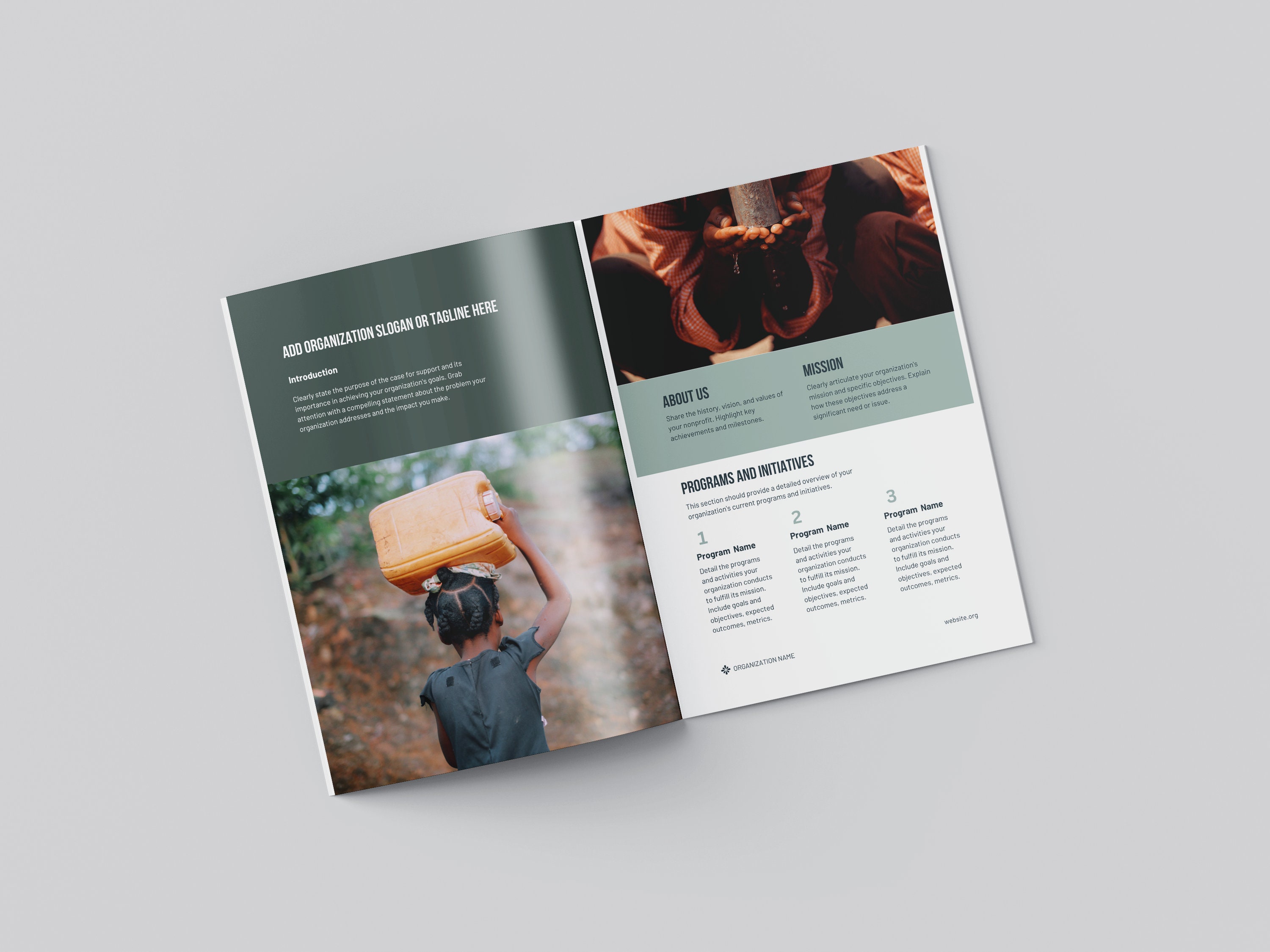 Nonprofit Case for Support Template | Fundraising Proposal | Charity ...