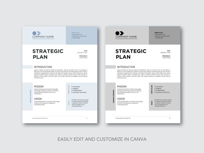 Strategic Plan Template | Strategy Plan | Business Action Plan ...