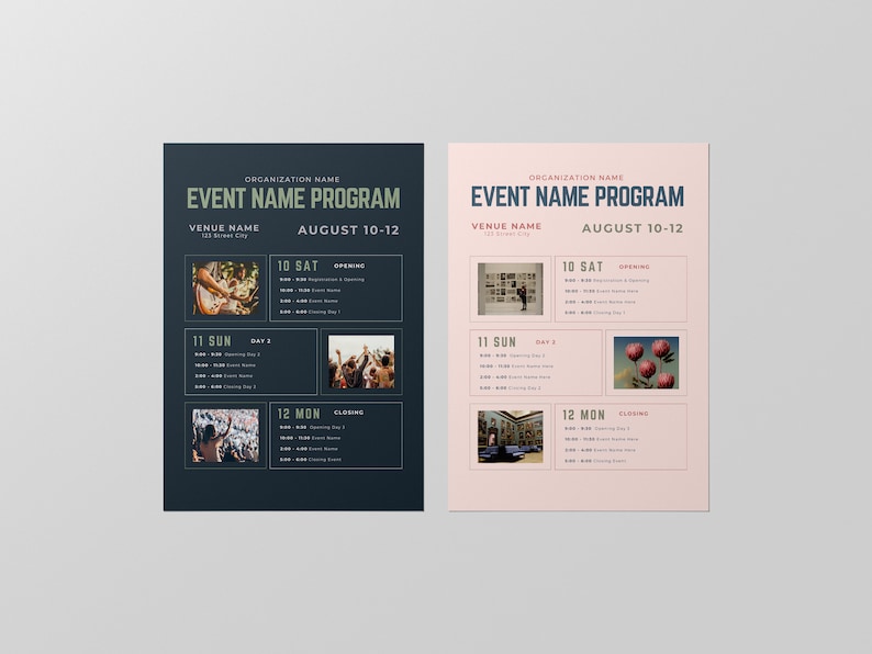 Event Schedule Template | Event Timeline | Event Program Schedule ...