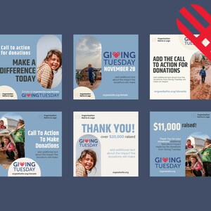 Customizable Giving Tuesday Social Media Template for Nonprofits ...