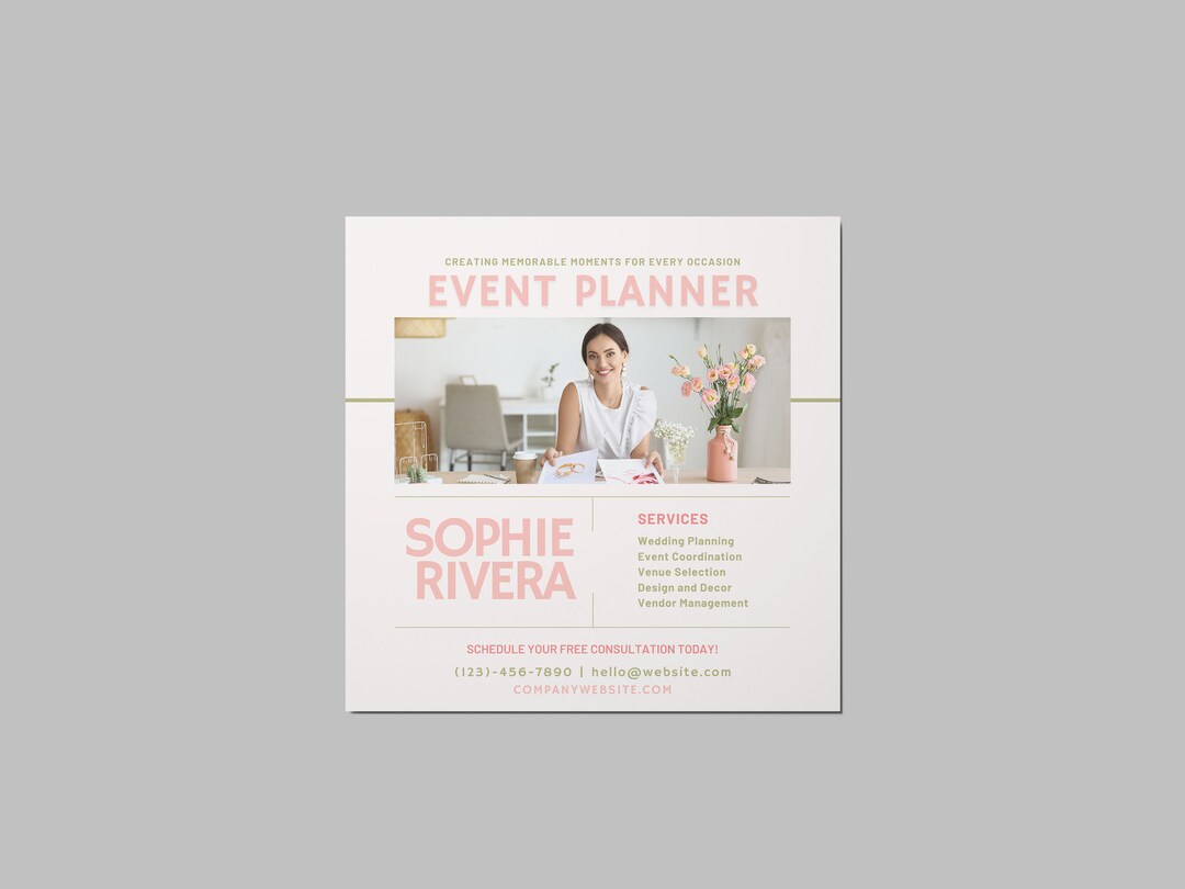 Event Planner Business Flyer Template Wedding Planner Event Coordinator ...
