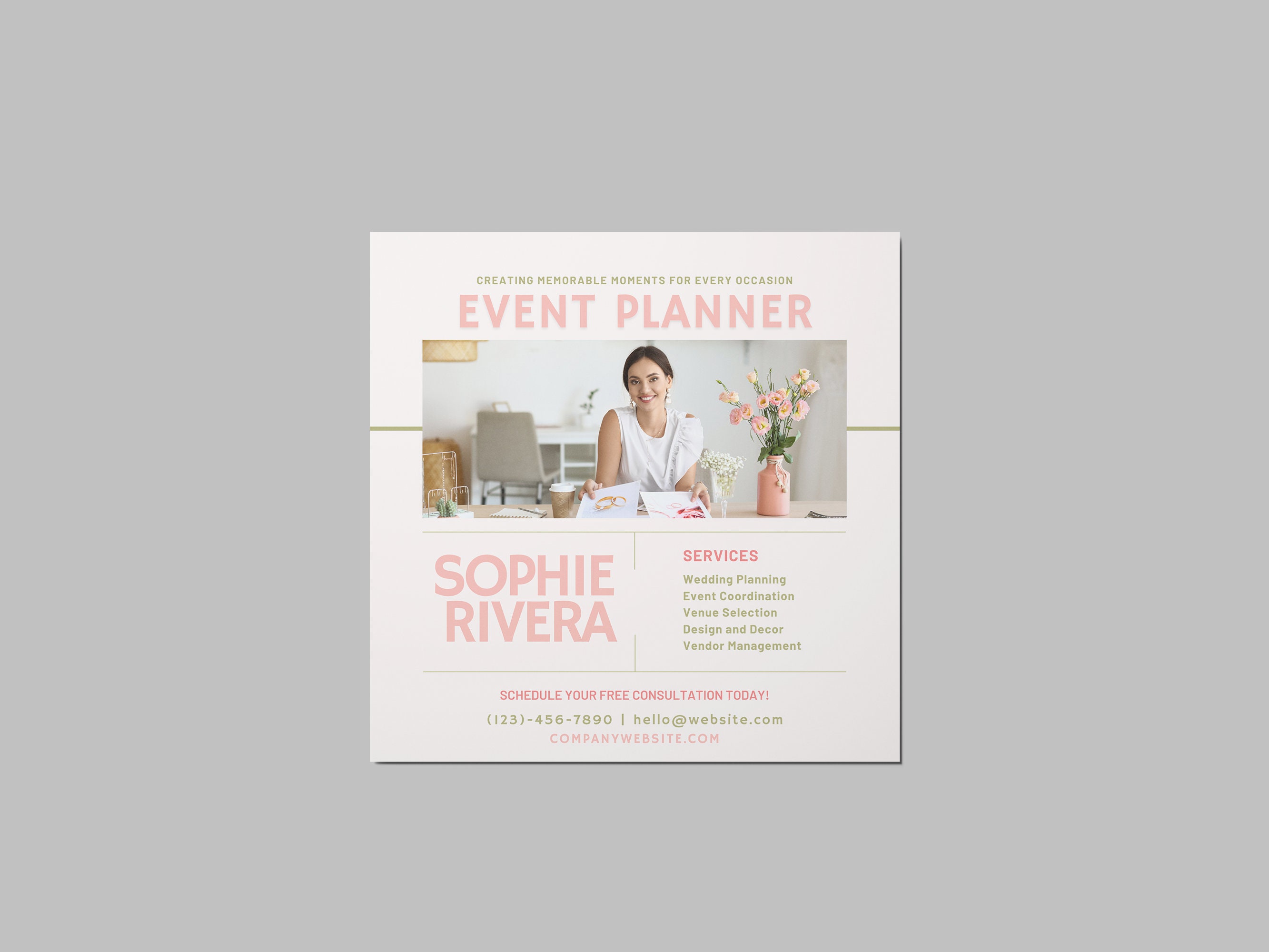 Event Planner Business Flyer Template Wedding Planner Event Coordinator ...