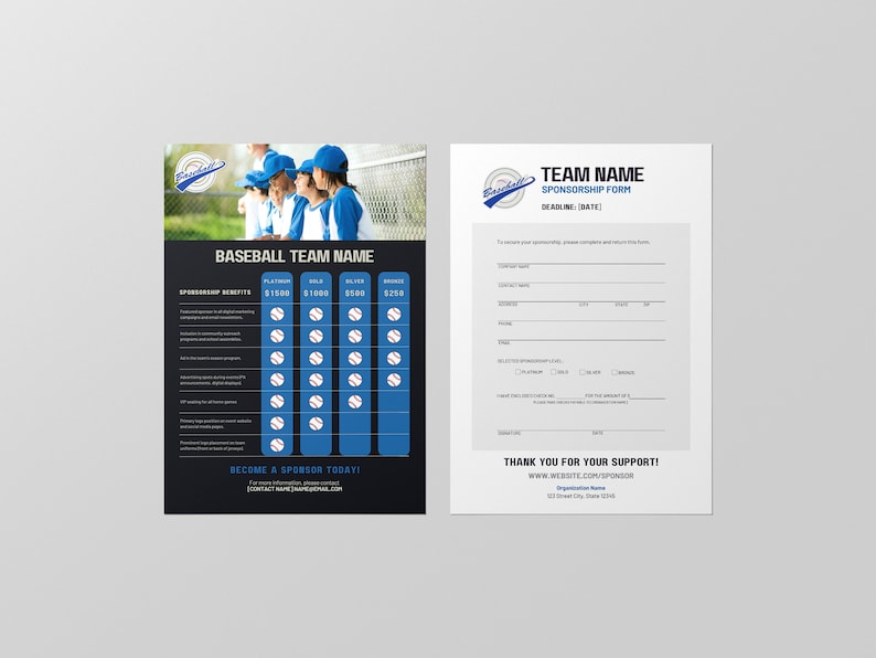 Baseball Sponsorship | Sports Team Sponsorship Package Template ...