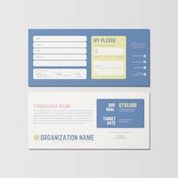 Editable Donation Card Printable Pledge Form, Donation Form, Donation ...