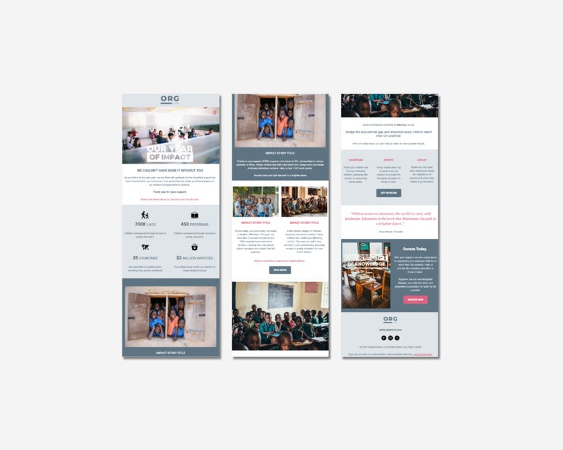 Nonprofit Impact Mailchimp Template: Fundraising Email (ready-made) - Etsy
