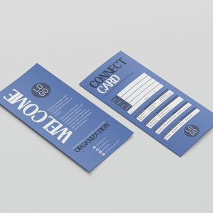 Connection Card Template for Organizations or Churches | Editable ...