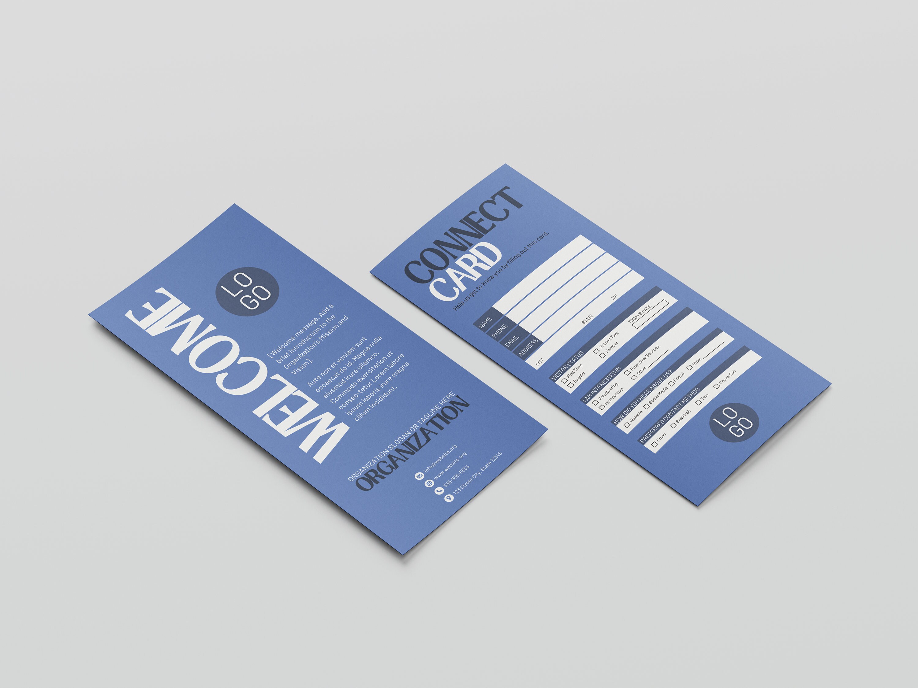 Connection Card Template for Organizations or Churches | Editable ...