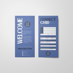 Connection Card Template for Organizations or Churches | Editable ...