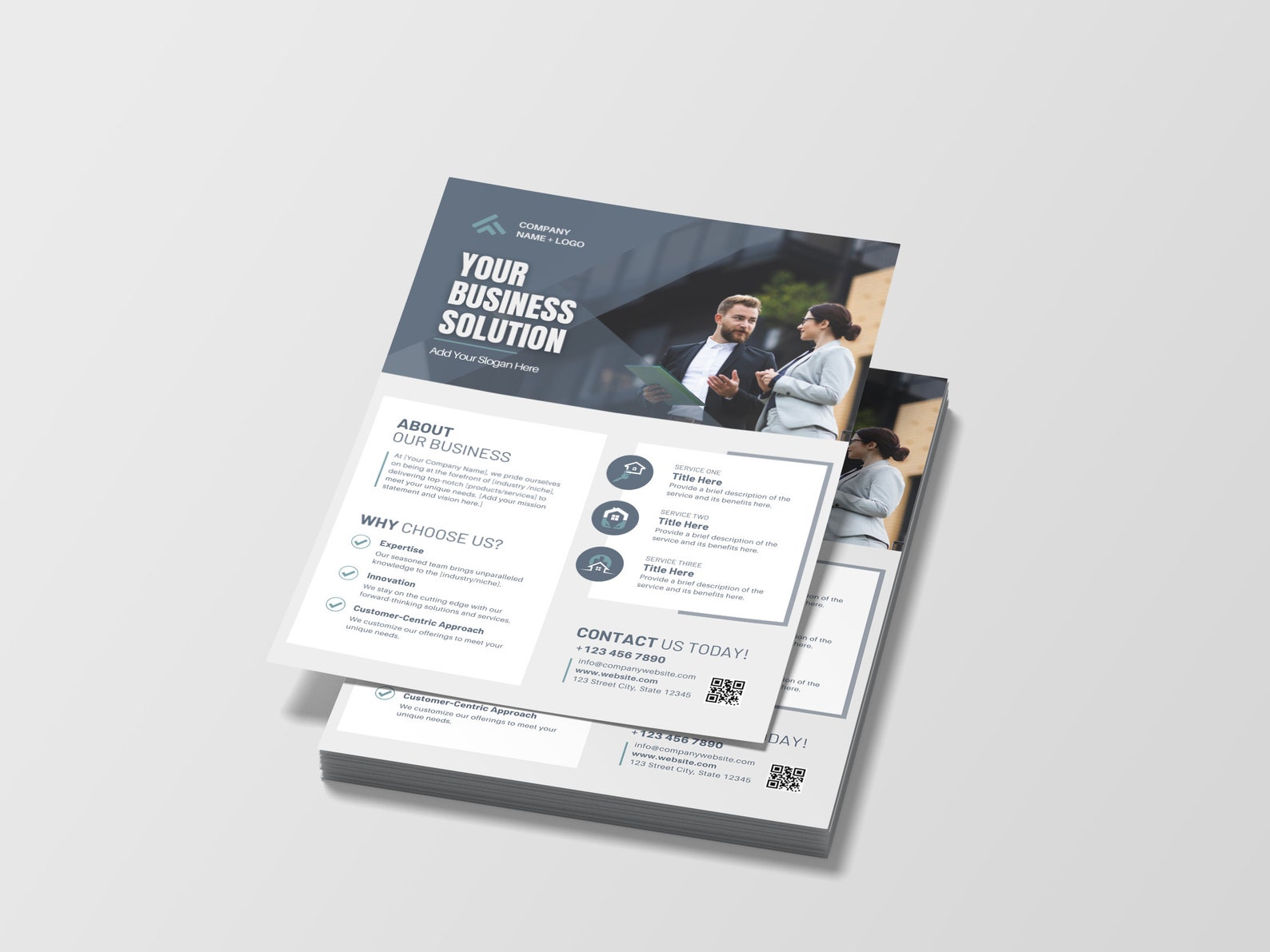 Corporate One-pager Template | Business Summary Page | Corporate ...