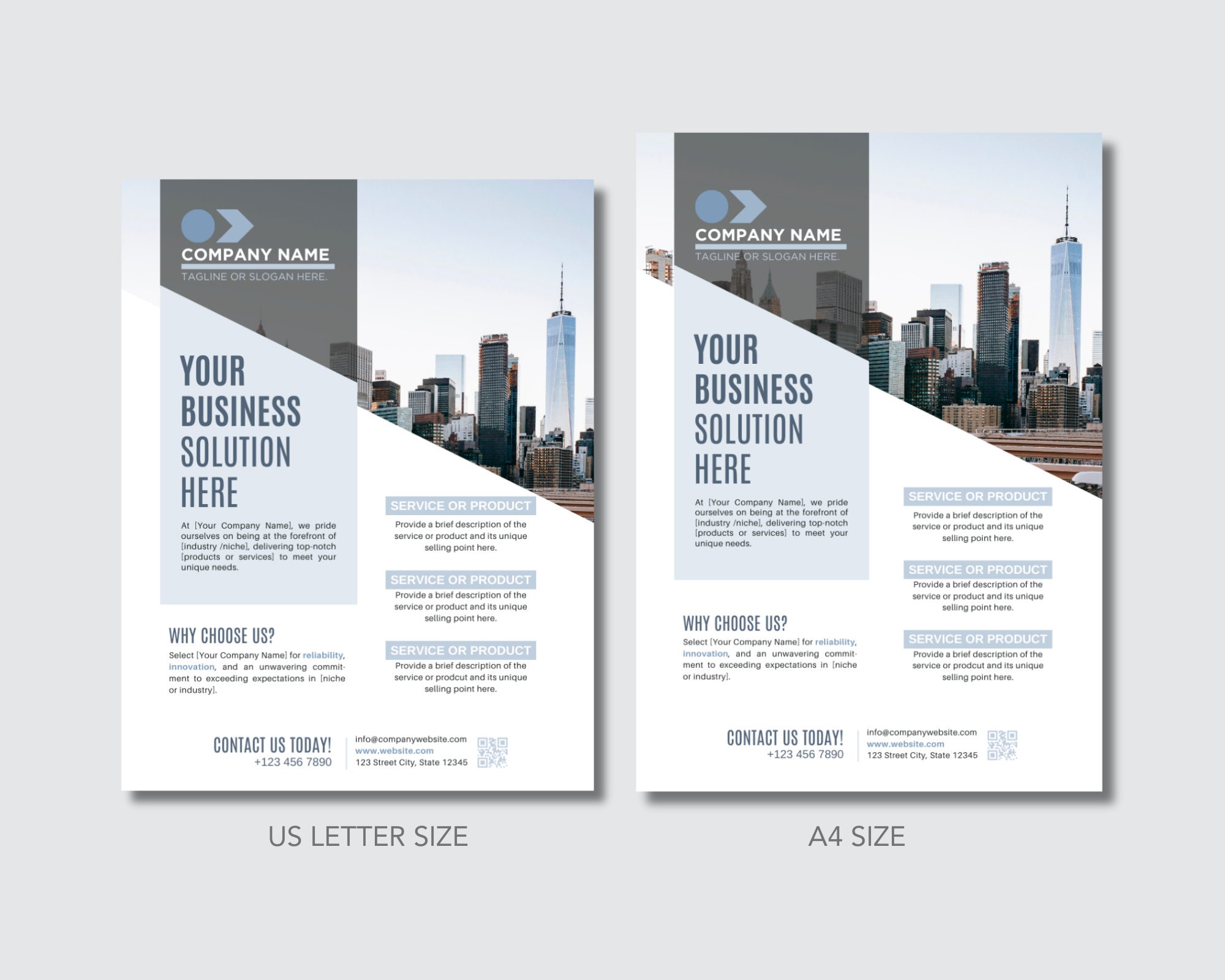 Business One-pager Template | Business Summary Page | Corporate ...