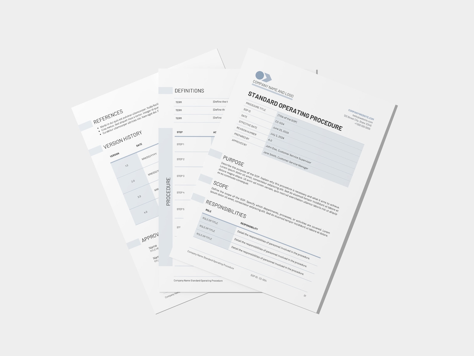 Standard Operating Procedure Template | SOP Template | Customizable ...