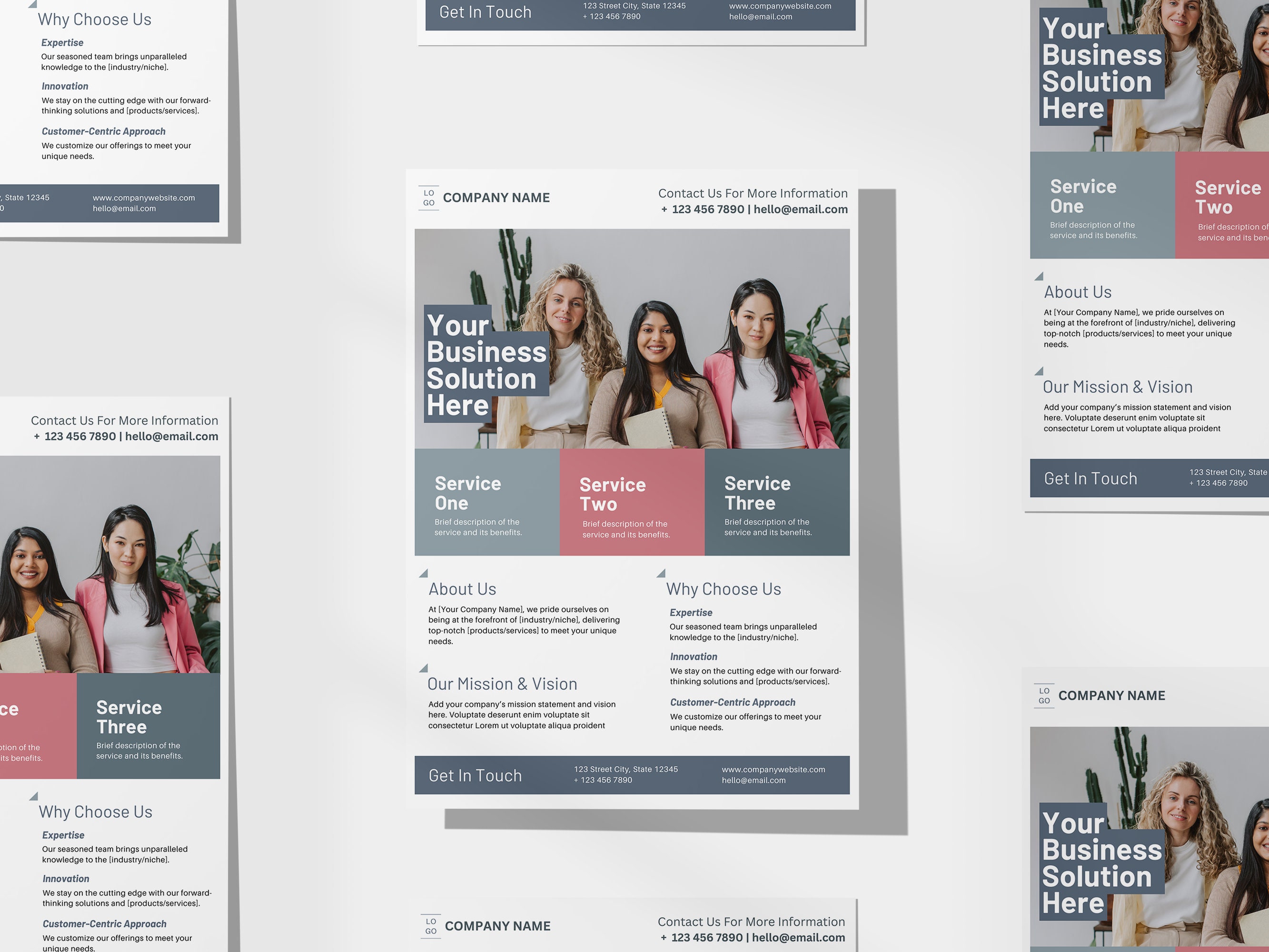 Corporate One-pager Template | Business Summary Page | Modern Clean ...