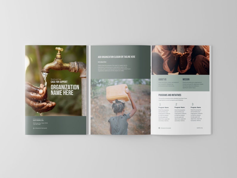 Nonprofit Case for Support Template | Fundraising Proposal | Charity ...