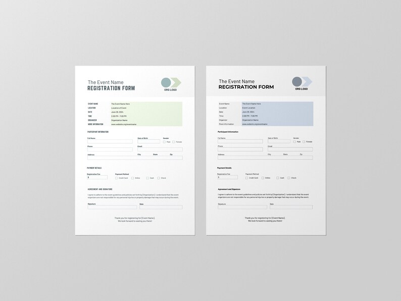 Event Registration Form Template | Canva Template - Etsy