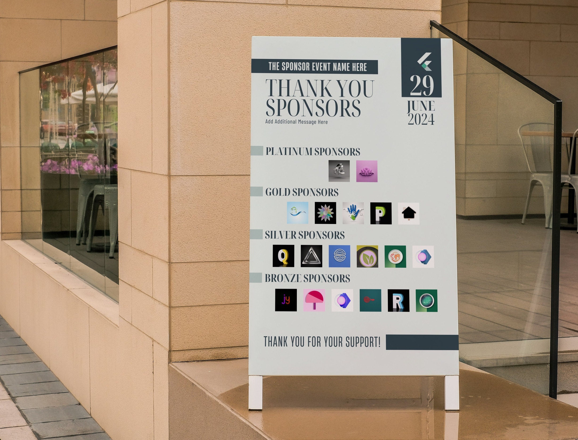 Event Sponsors Sign | Customizable Canva Template | 24x36in - Etsy