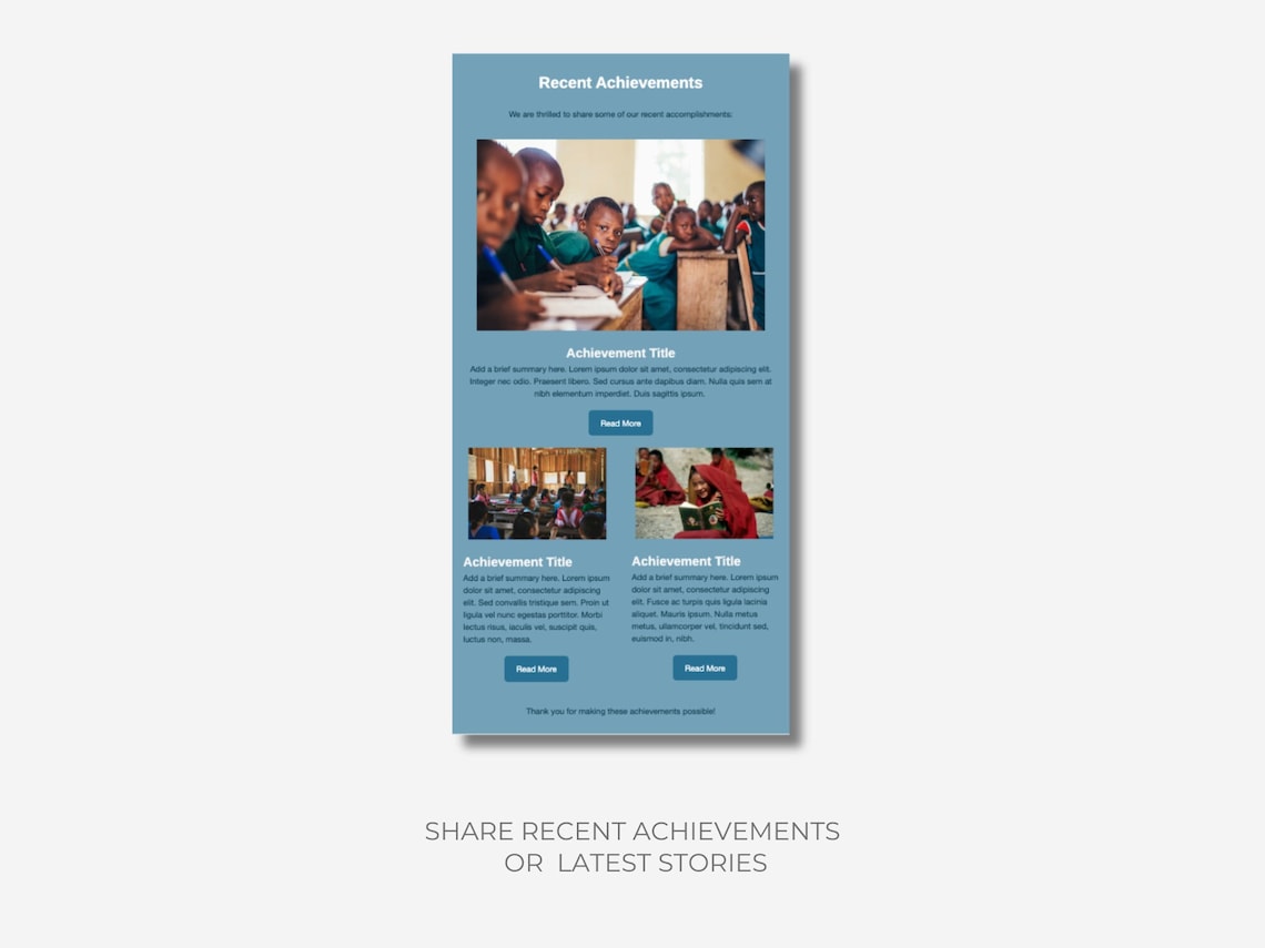 Nonprofit Monthly Newsletter Template | Email Template | Ready-made ...