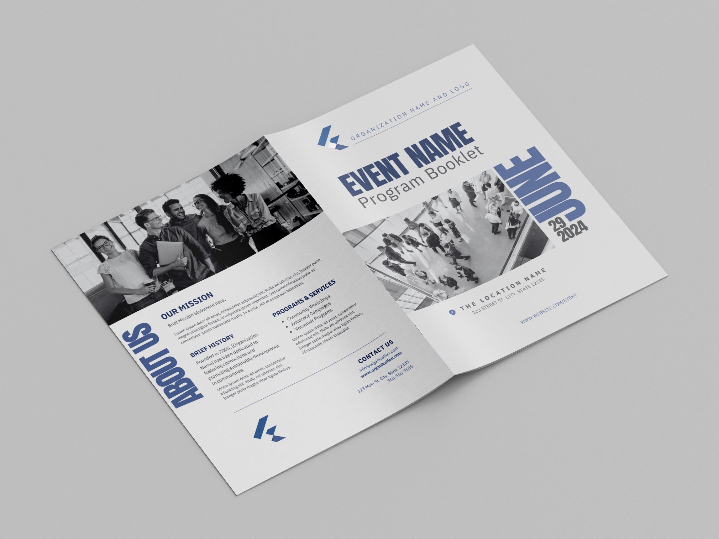 Nonprofit Event Program Template | Canva Template - Etsy
