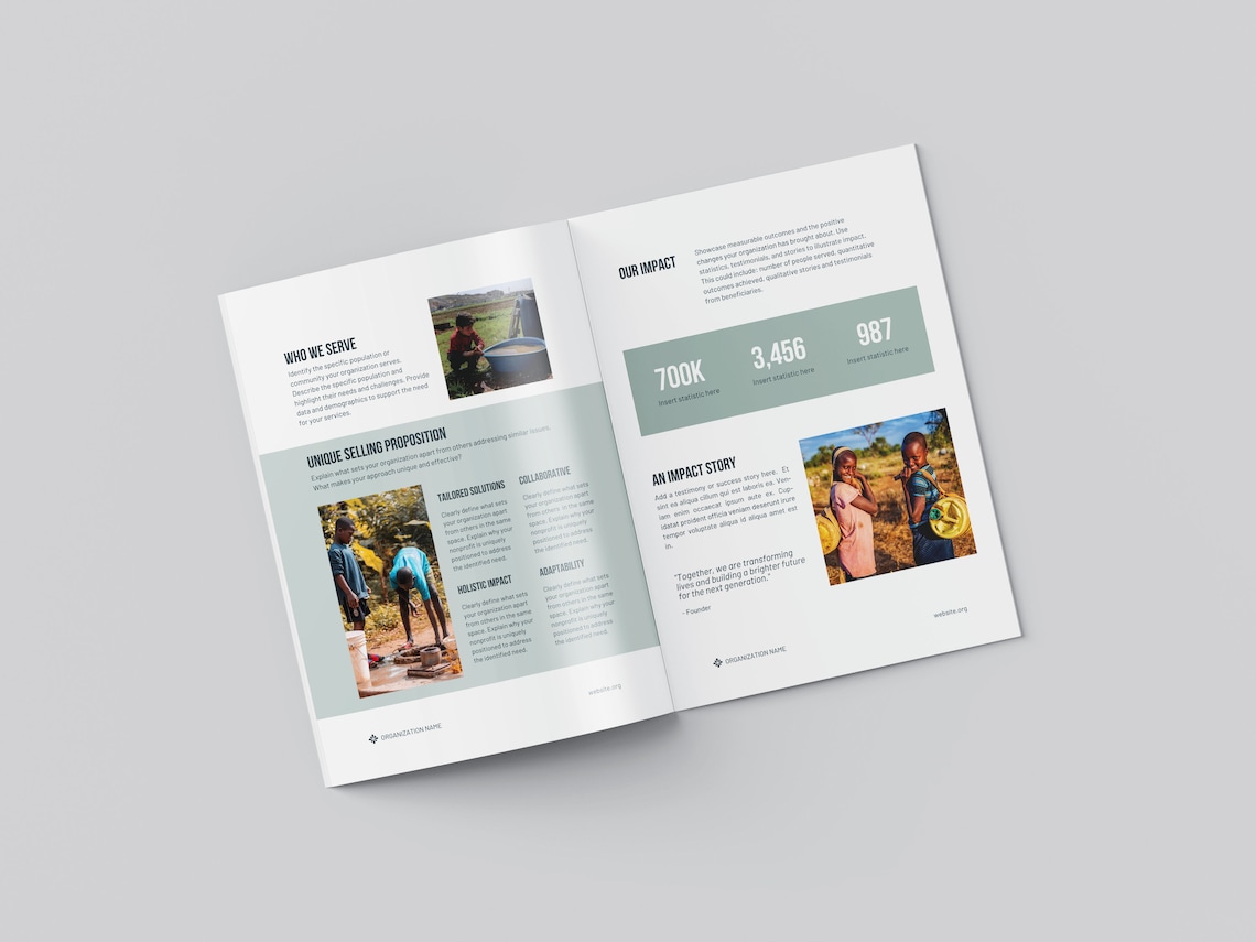 Nonprofit Case for Support Template | Fundraising Proposal | Charity ...