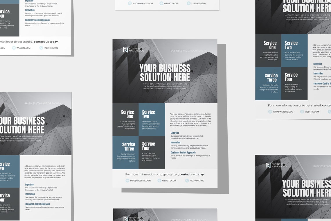 Corporate One-pager Template | Business Summary Page | Corporate ...